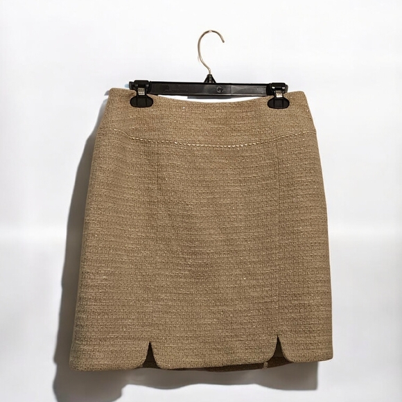 Kate Hill | Skirts | Kate Hill Tan Tweed Skirt P | Poshmark